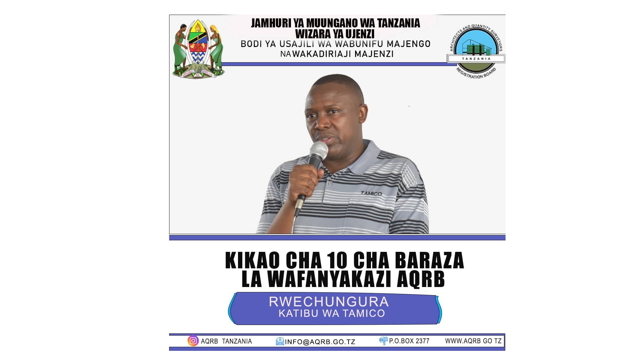 AQRB | Bodi ya Usajili wa Wabunifu Majengo na Wakadiriaji Majenzi - Mwanzo